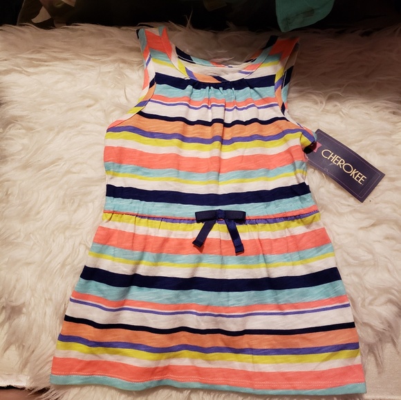 Cherokee | Dresses | Girls 2t Dress Cherokee Striped Dress Nwt | Poshmark